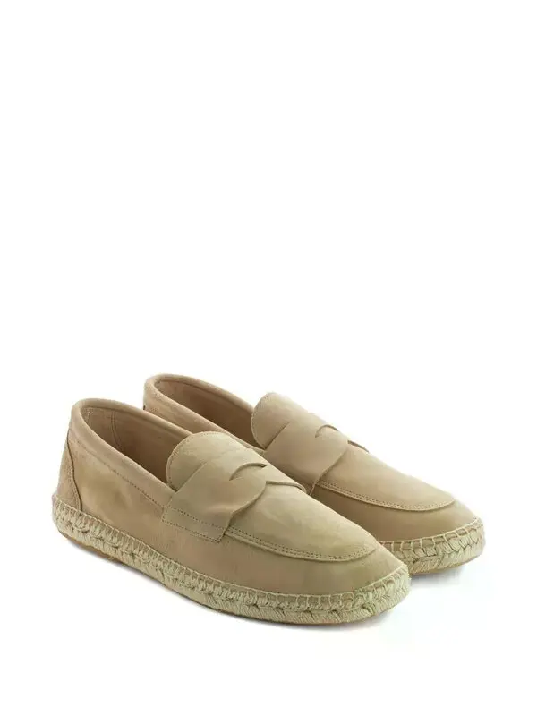 ABARCA Penny-strap Suede Loafers - Brown