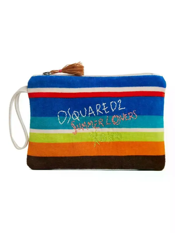 Dsquared2 Striped Clutch - Blue