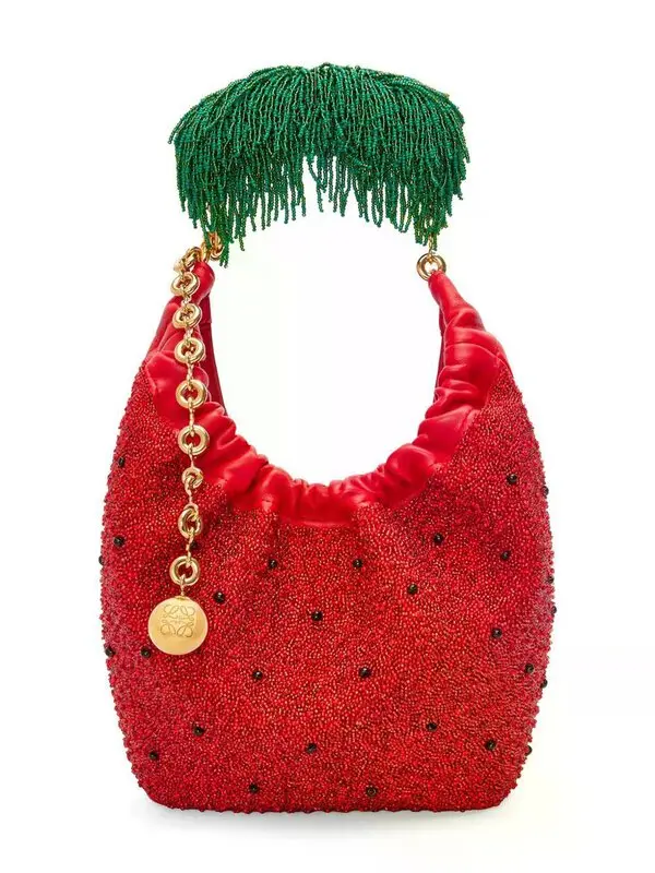 Loewe Mini Squeeze Bag In Beaded Leather