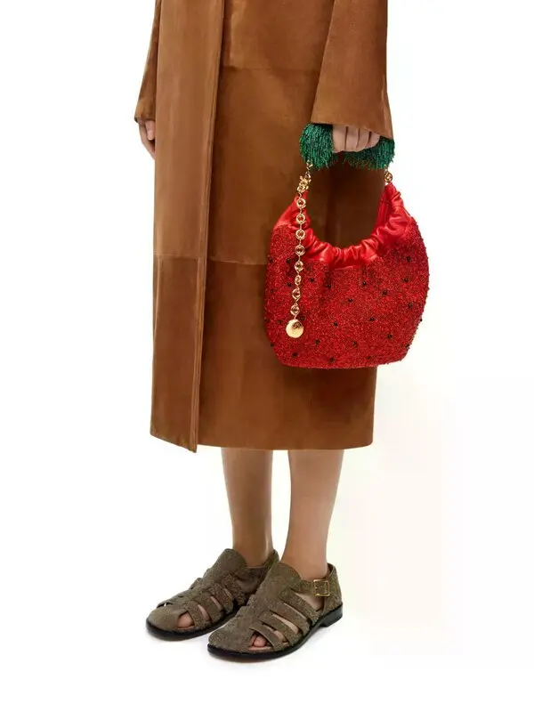 Loewe Mini Squeeze Bag In Beaded Leather