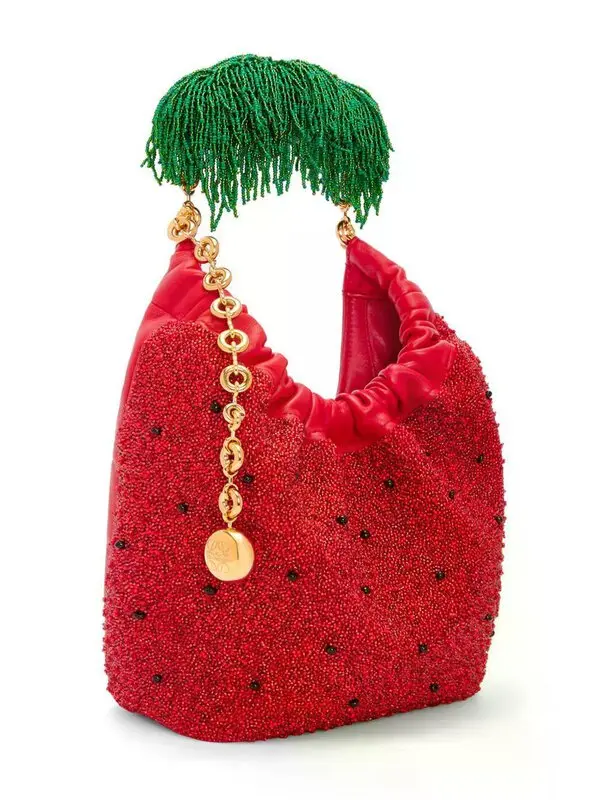 Loewe Mini Squeeze Bag In Beaded Leather