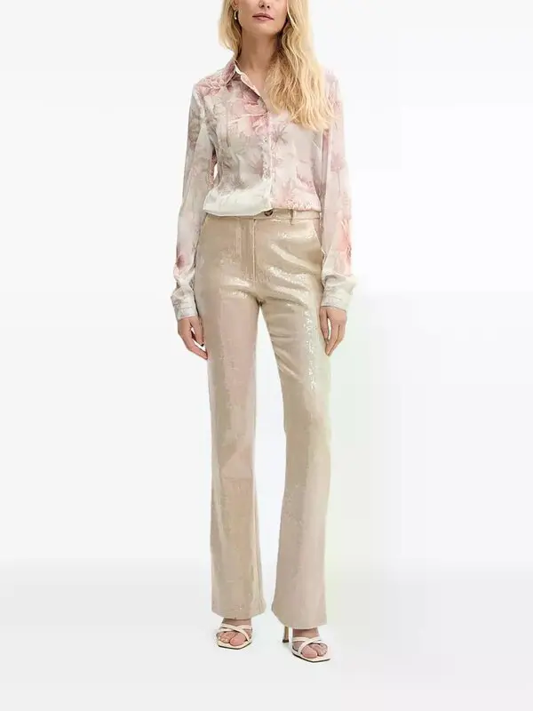 SILVIAN HEACH Sequin-embellished Straight Leg Trousers
