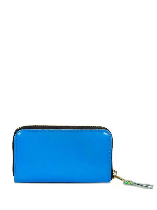Comme Des Garçons Zip-fastening Leather Wallet - Blue