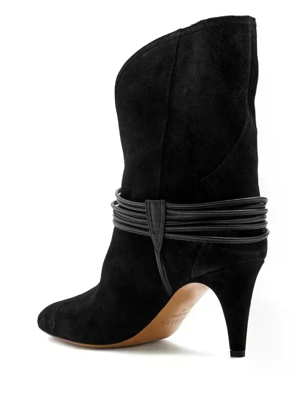 MARANT ETOILE 75mm Dytho Suede Boots With Metallic Detail