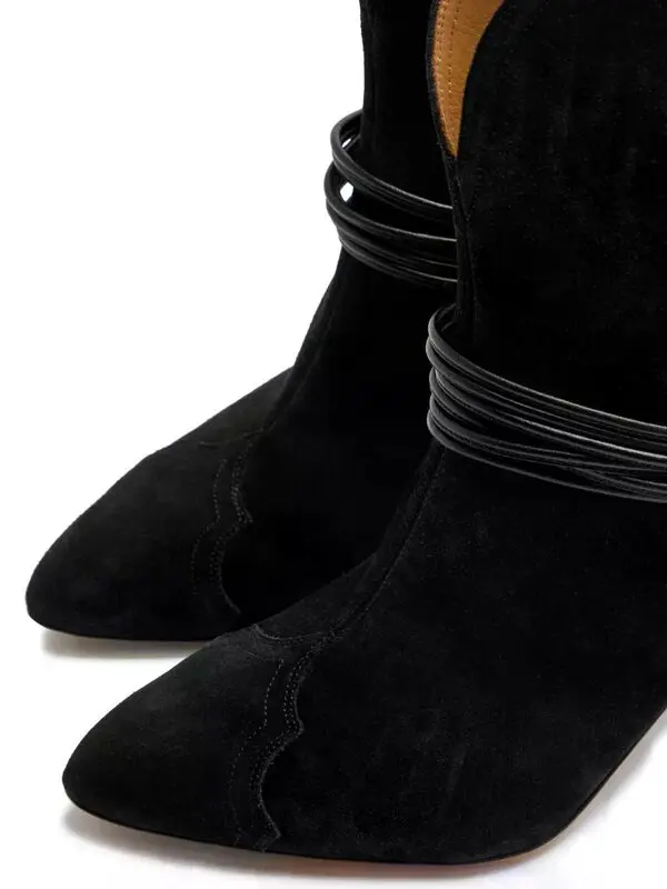 MARANT ETOILE 75mm Dytho Suede Boots With Metallic Detail