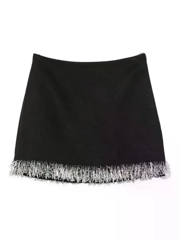 Simkhai Beaded-fringe Mini Skirt