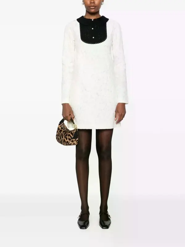 N°21 Crochet-trimmed Lace Mini Dress