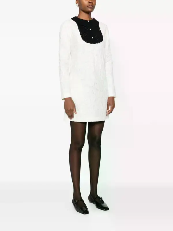 N°21 Crochet-trimmed Lace Mini Dress