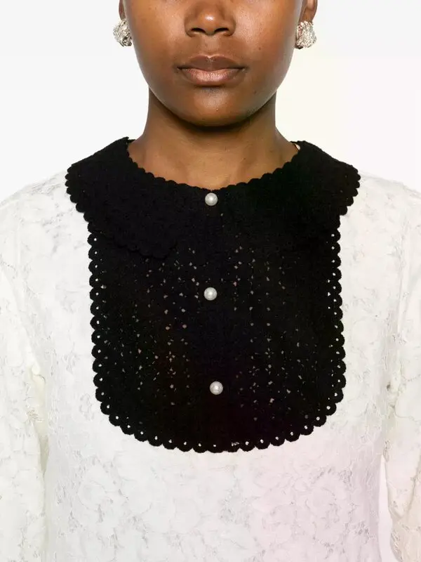 N°21 Crochet-trimmed Lace Mini Dress