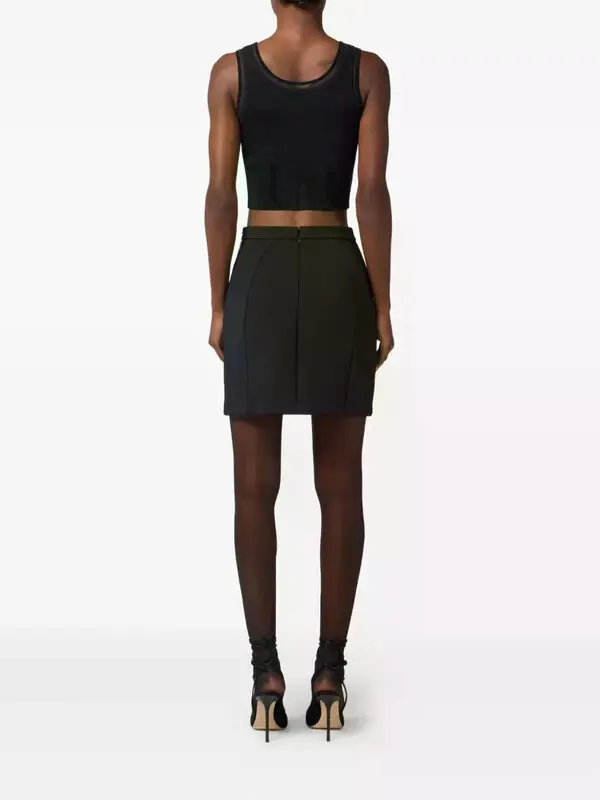 Elisabetta Franchi Chain-embellished Mini Skirt - Black