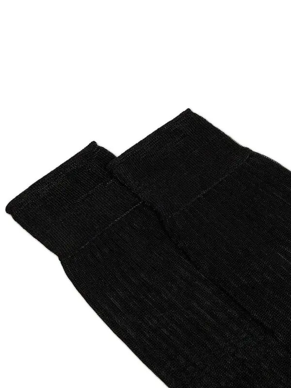 Dsquared2 Ribbed Logo Print Knee High Socks