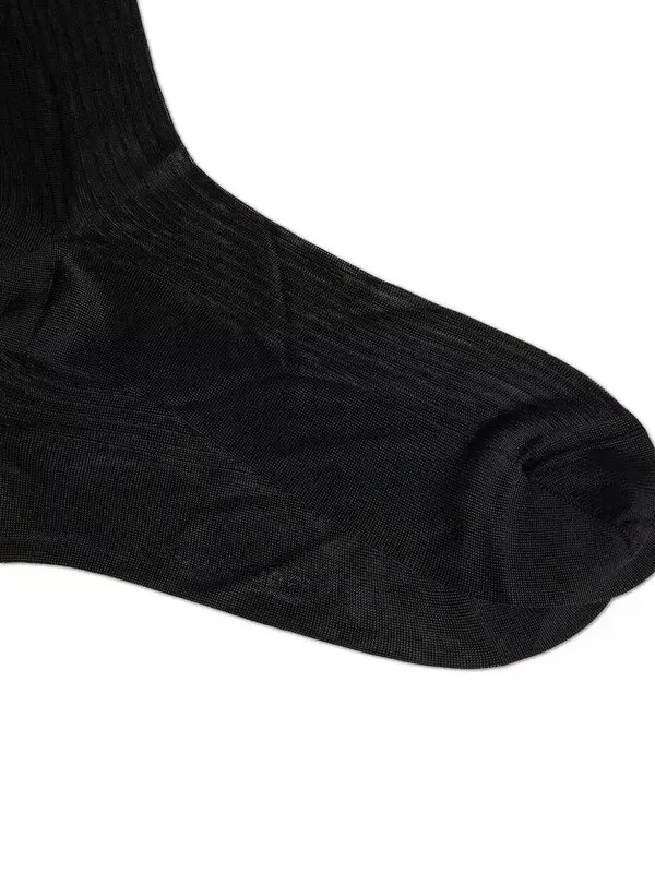 Dsquared2 Ribbed Logo Print Knee High Socks