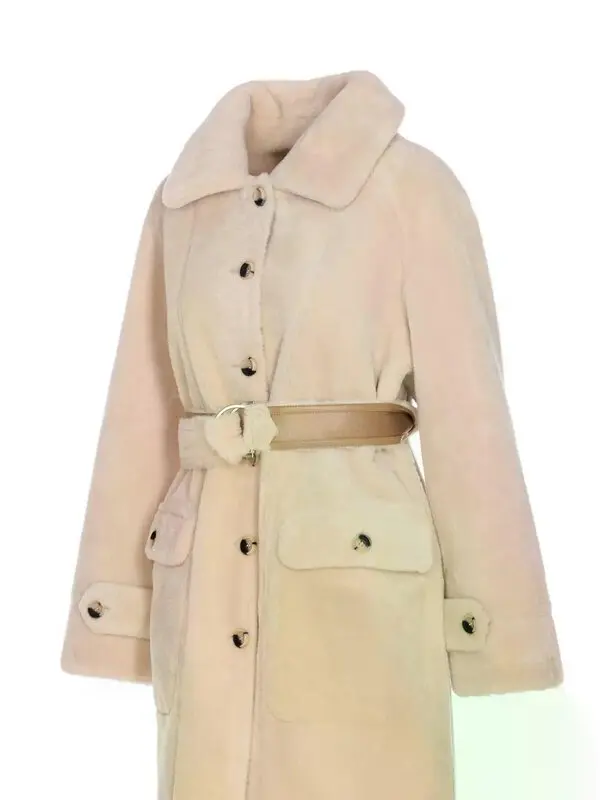 URBANCODE Faux-fur Belted Coat - Neutrals