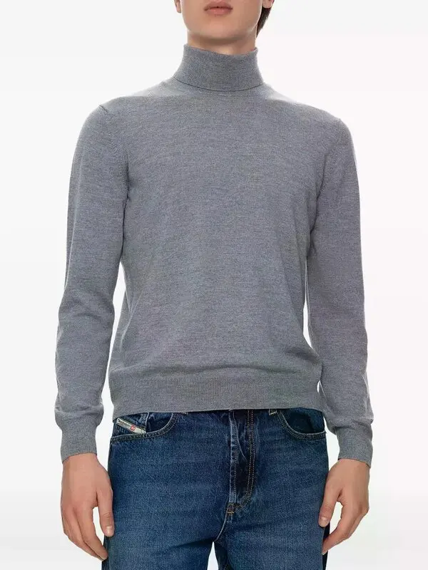 BARBA NAPOLI Turtleneck Wool Sweater - Grey