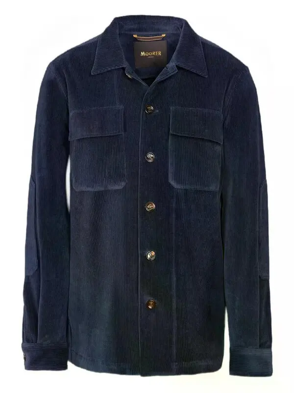 MOORER Corduroy Patch-pocket Shirt