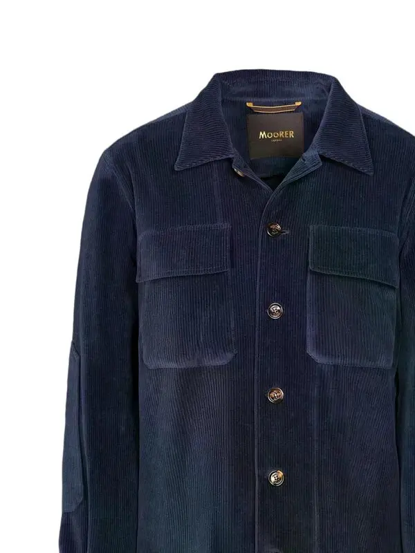 MOORER Corduroy Patch-pocket Shirt