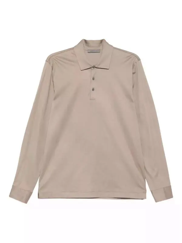 Corneliani Long-sleeve Polo Shirt - Neutrals