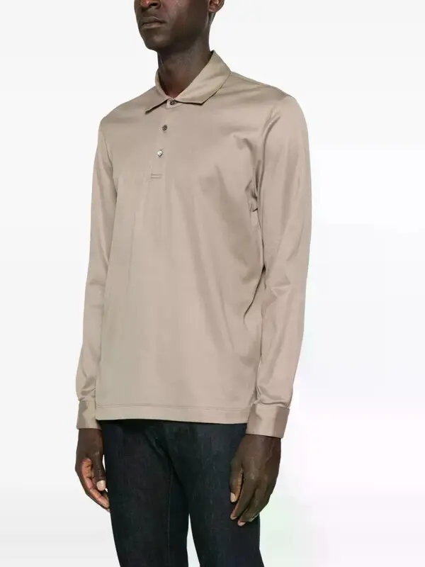 Corneliani Long-sleeve Polo Shirt - Neutrals