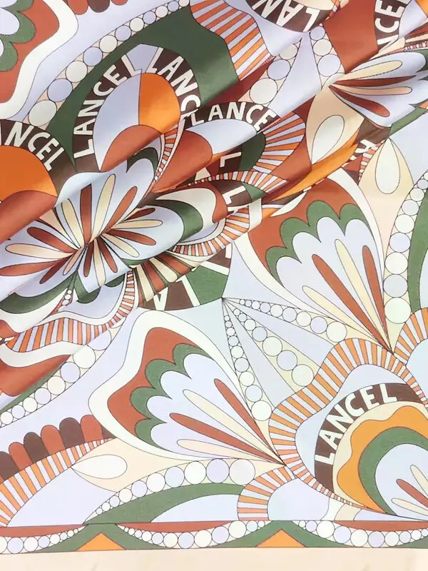 LANCEL Floral-motif Silk Scarf