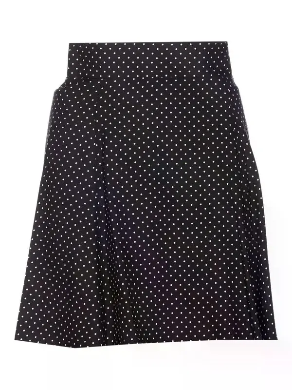 MAR DE MARGARITAS Polka-dot A-line Skirt - Black