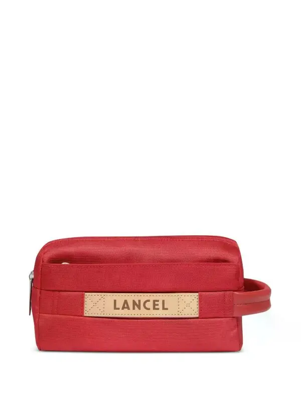 LANCEL Zip-closure Toilet Pouch - Red