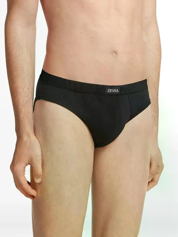 Zegna Cotton Briefs - Black