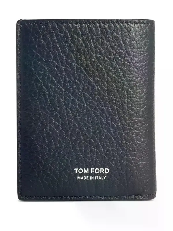 TOM FORD Debossed Leather Card Holder - Black