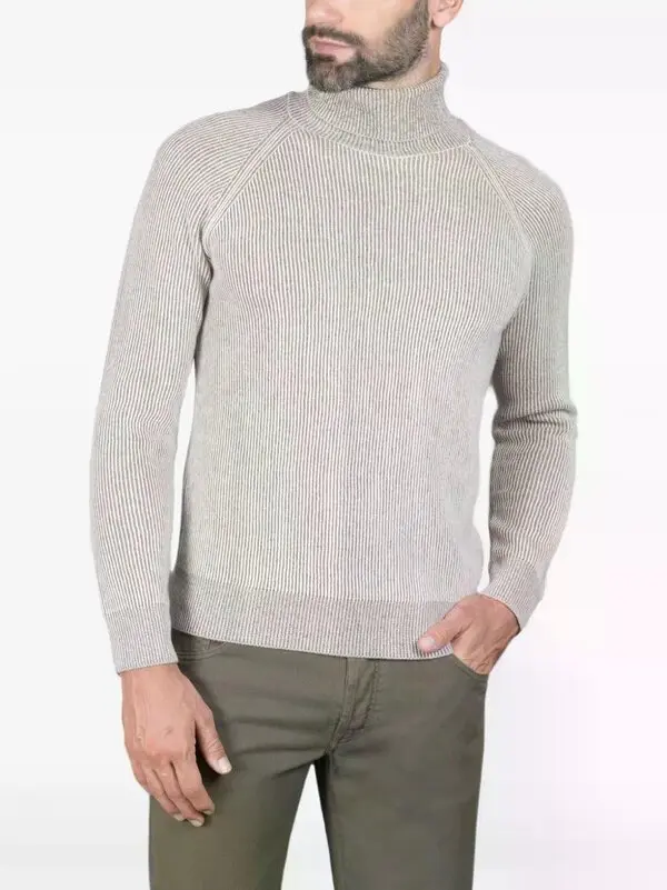 MOORER Ribbed Turtleneck Sweater
