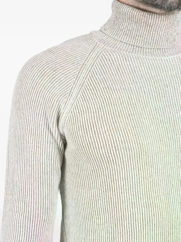 MOORER Ribbed Turtleneck Sweater