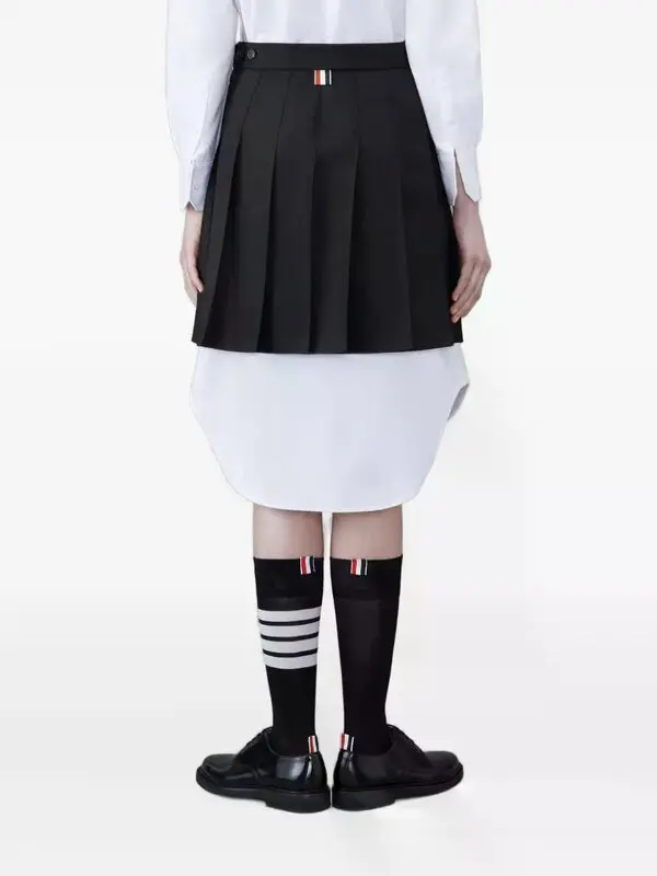 Thom Browne Pleated Mini Skirt - Black