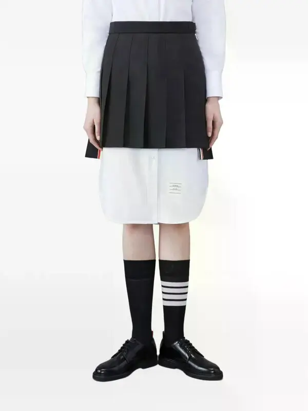 Thom Browne Pleated Mini Skirt - Black