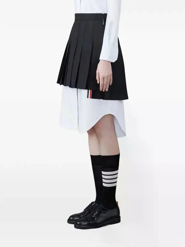 Thom Browne Pleated Mini Skirt - Black
