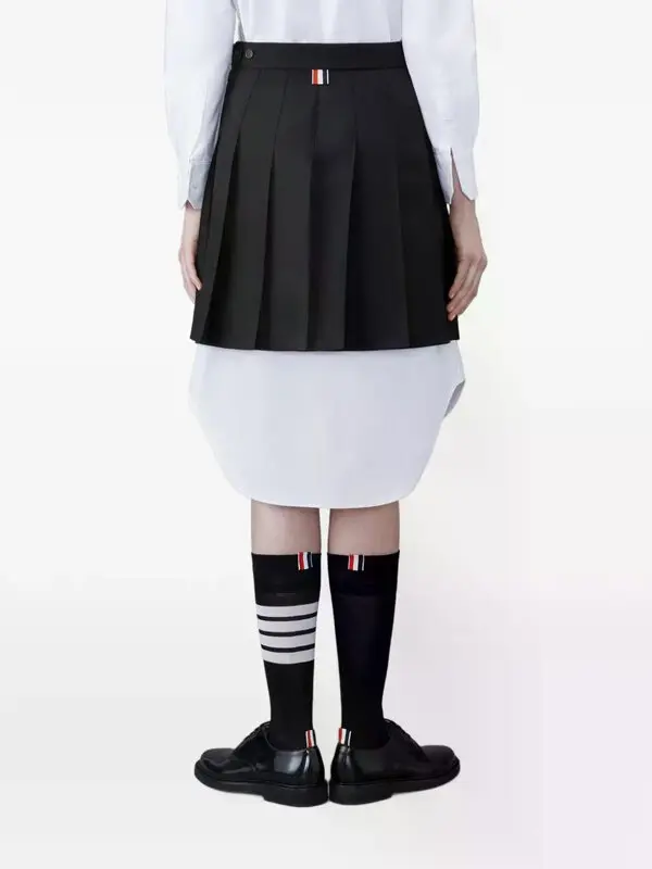 Thom Browne Pleated Mini Skirt - Black