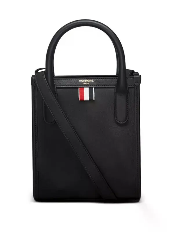 Thom Browne Vertical Leather Tote Bag