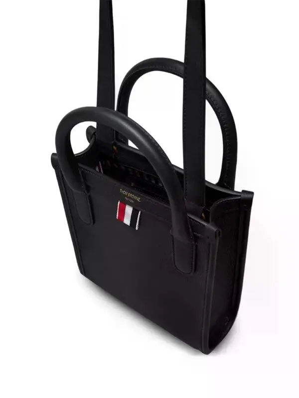 Thom Browne Vertical Leather Tote Bag