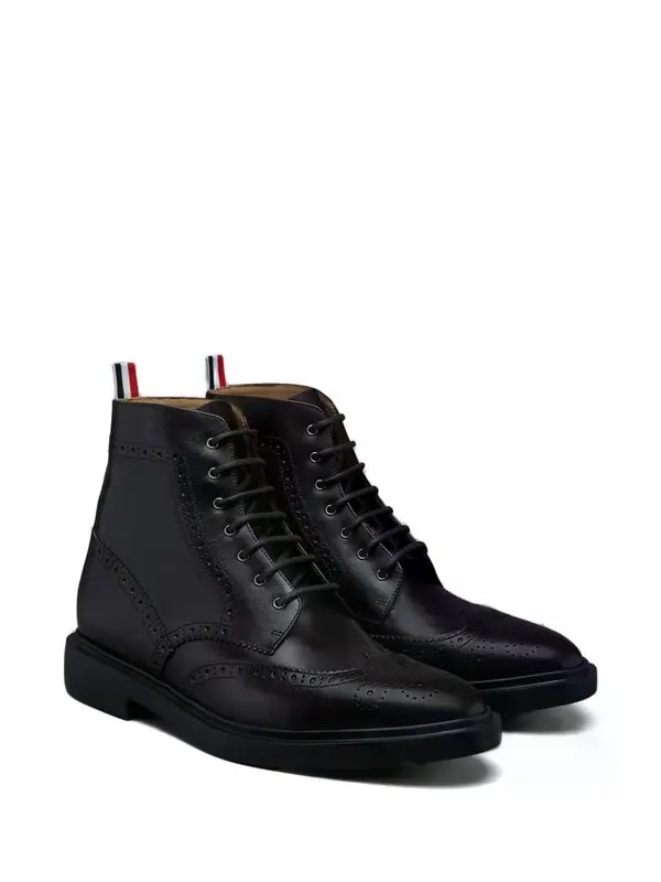 Thom Browne Leather Wingtip Boots