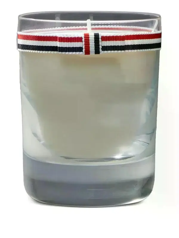 Thom Browne Ribbon-embellished Glass Candle - White