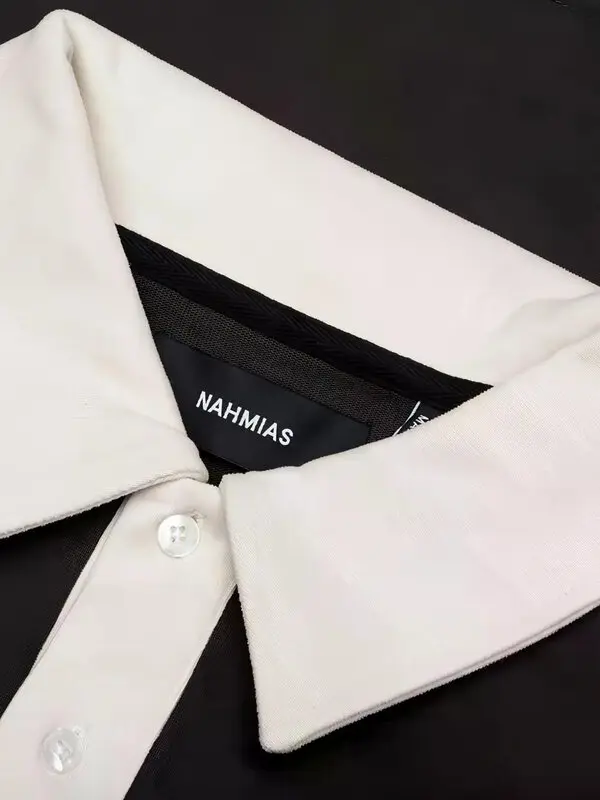 NAHMIAS Stripe-panel Polo Shirt