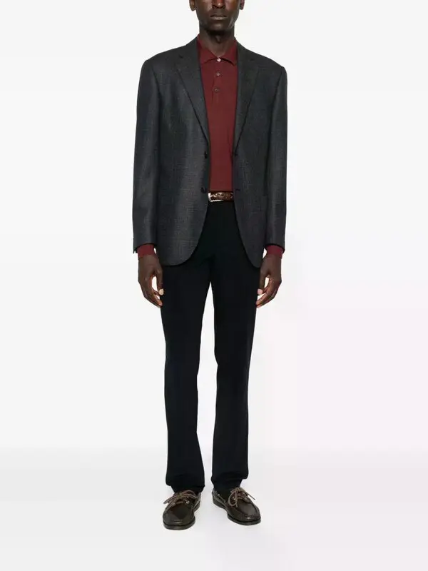 Corneliani Long-sleeve Polo Shirt - Red