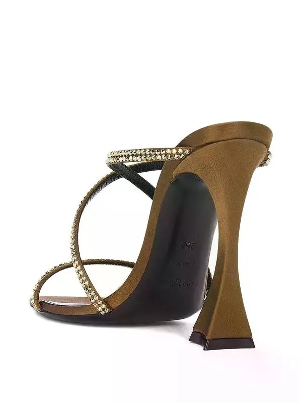 Saint Laurent 110mm Crystal-embellished Sandals - Brown