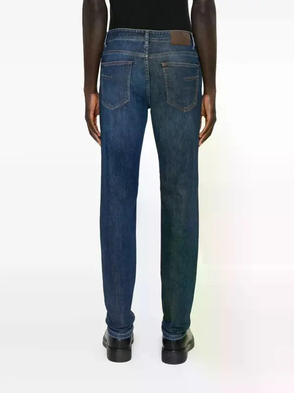 Corneliani Logo-patch Straight Leg Jeans