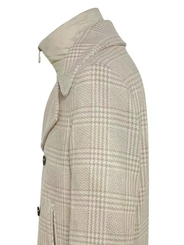 Peuterey Double-breasted Check-print Coat