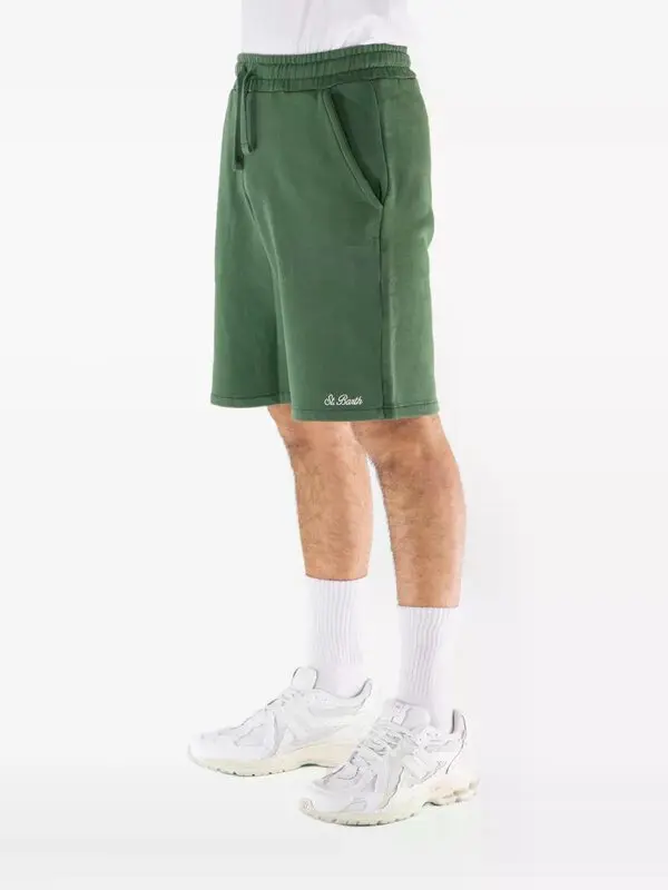 MC2 SAINT BARTH Drawstring Logo-detail Shorts - Green