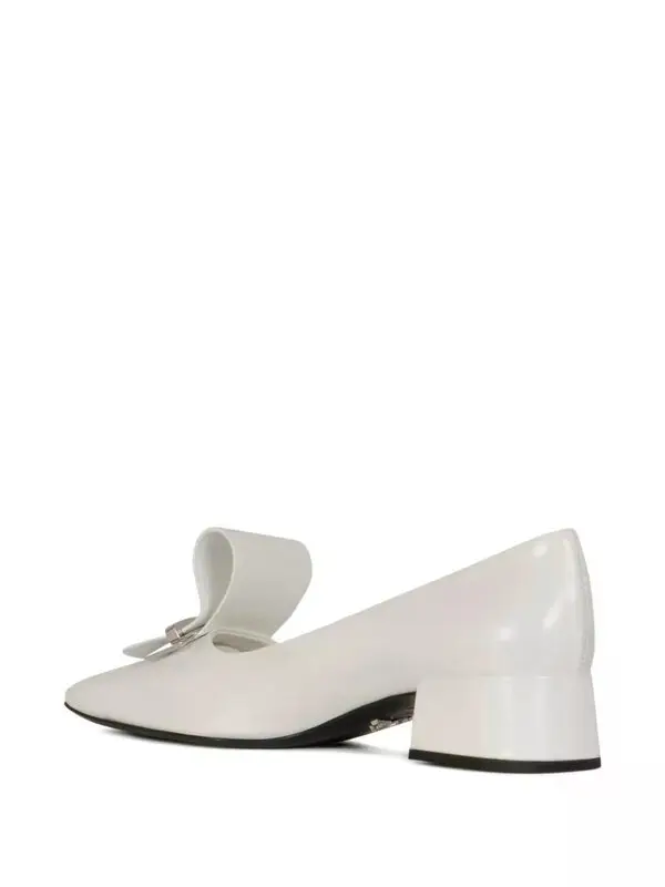 Prada 40mm Block-heel Leather Pumps