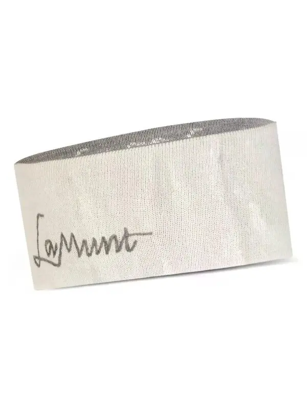 LAMUNT Logo-embroidered Headband - Neutrals