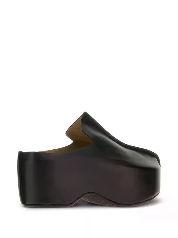 JW Anderson Platform Leather Clogs - Black