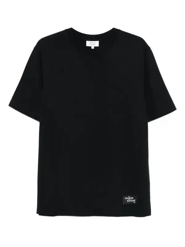 Maison Kitsuné Logo-patch T-shirt - Black