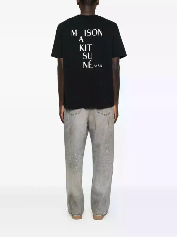 Maison Kitsuné Logo-patch T-shirt - Black