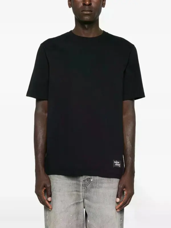 Maison Kitsuné Logo-patch T-shirt - Black