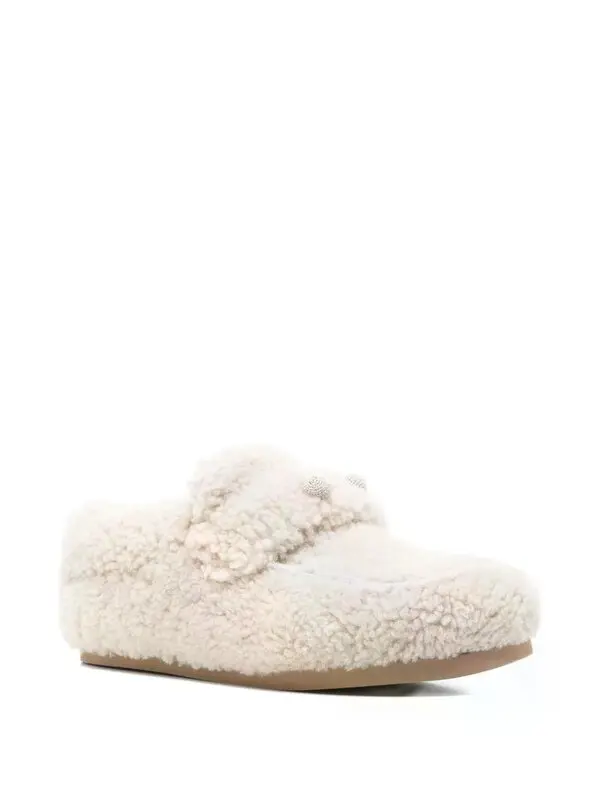 Fabiana Filippi Shearling Button Loafers